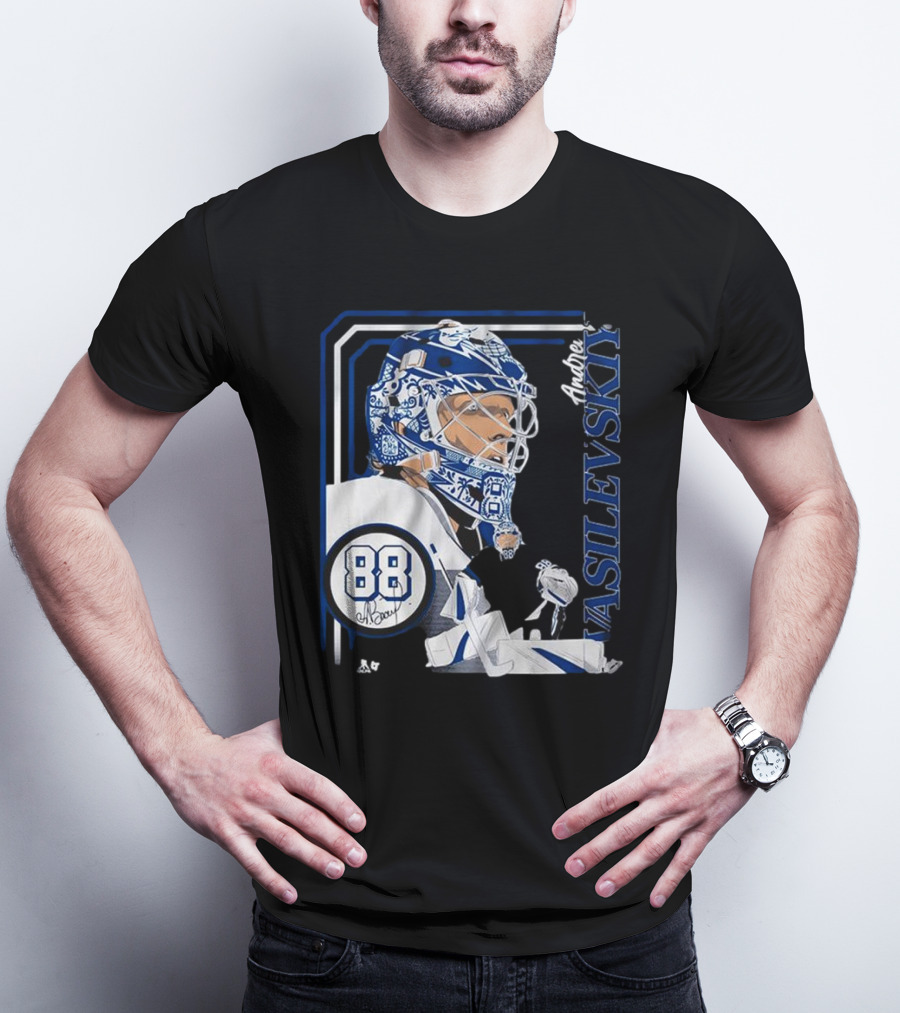 Andrei Vasilevskiy 88 Hockey Goalie Collage Frame T-Shirt