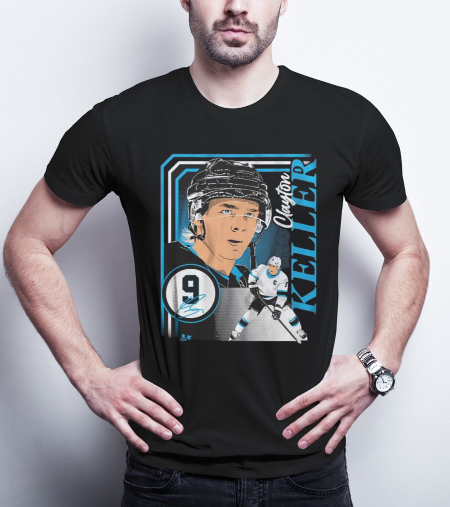Clayton Keller 9 Hockey Portrait Collage T-Shirt
