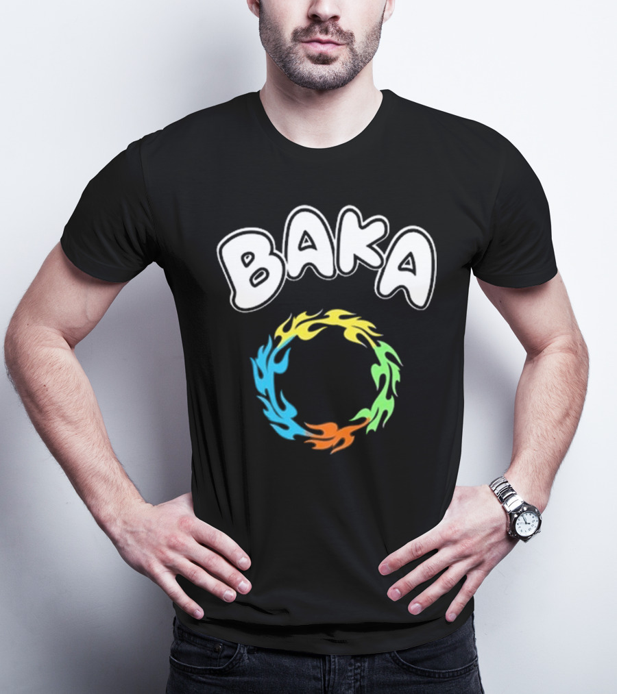 Baka Multi-Color Flame Circle T-Shirt