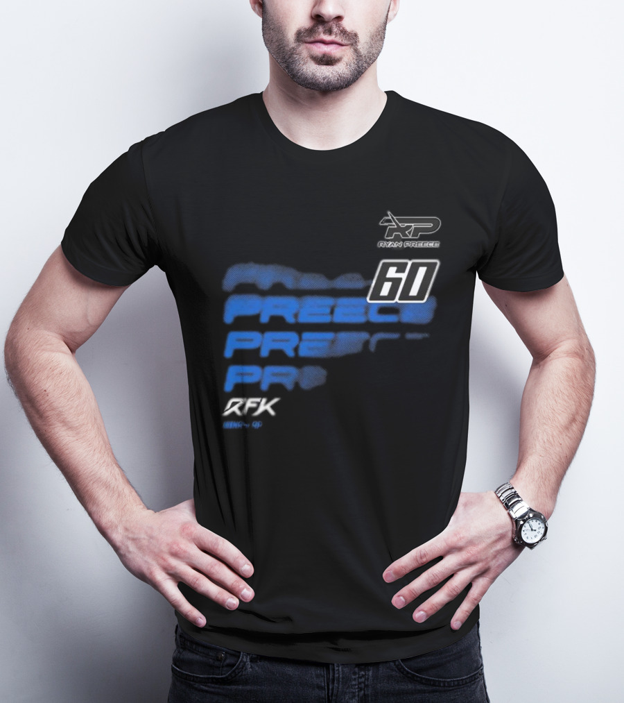 Ryan Preece RP 60 RFK Blue Men's Black T-Shirt