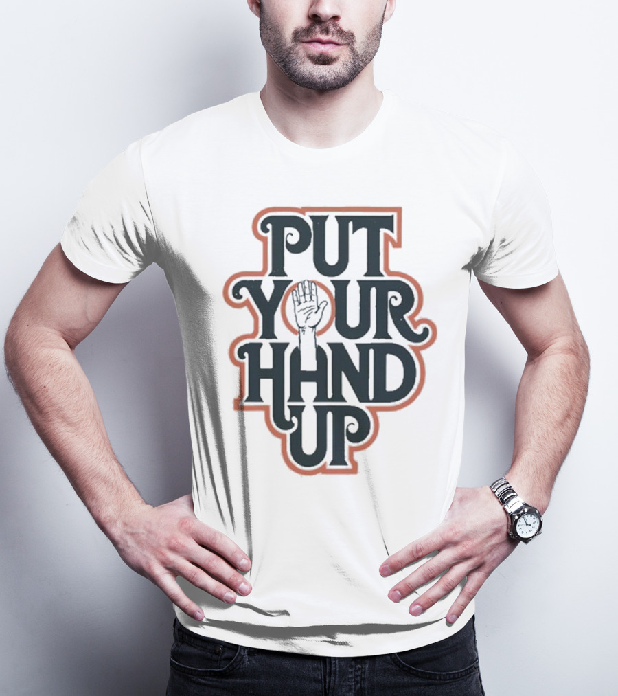 Put Your Hand Up Bacon Bros White T-Shirt