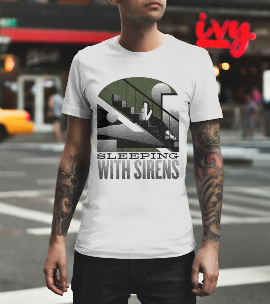 Sleeping With Sirens Stairs Retro Minimalist T-Shirt