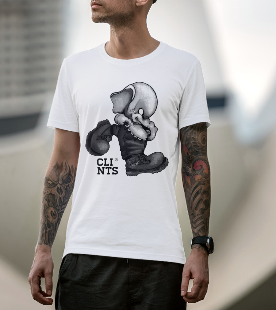Cli Nts Stomper Character With Large Boots And Beads T-Shirt