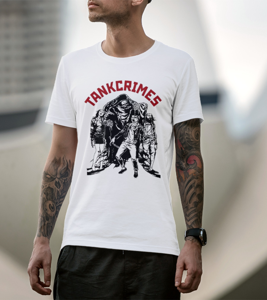 Tankcrimes Brainsqueeze Grim Reaper And Zombies T-Shirt