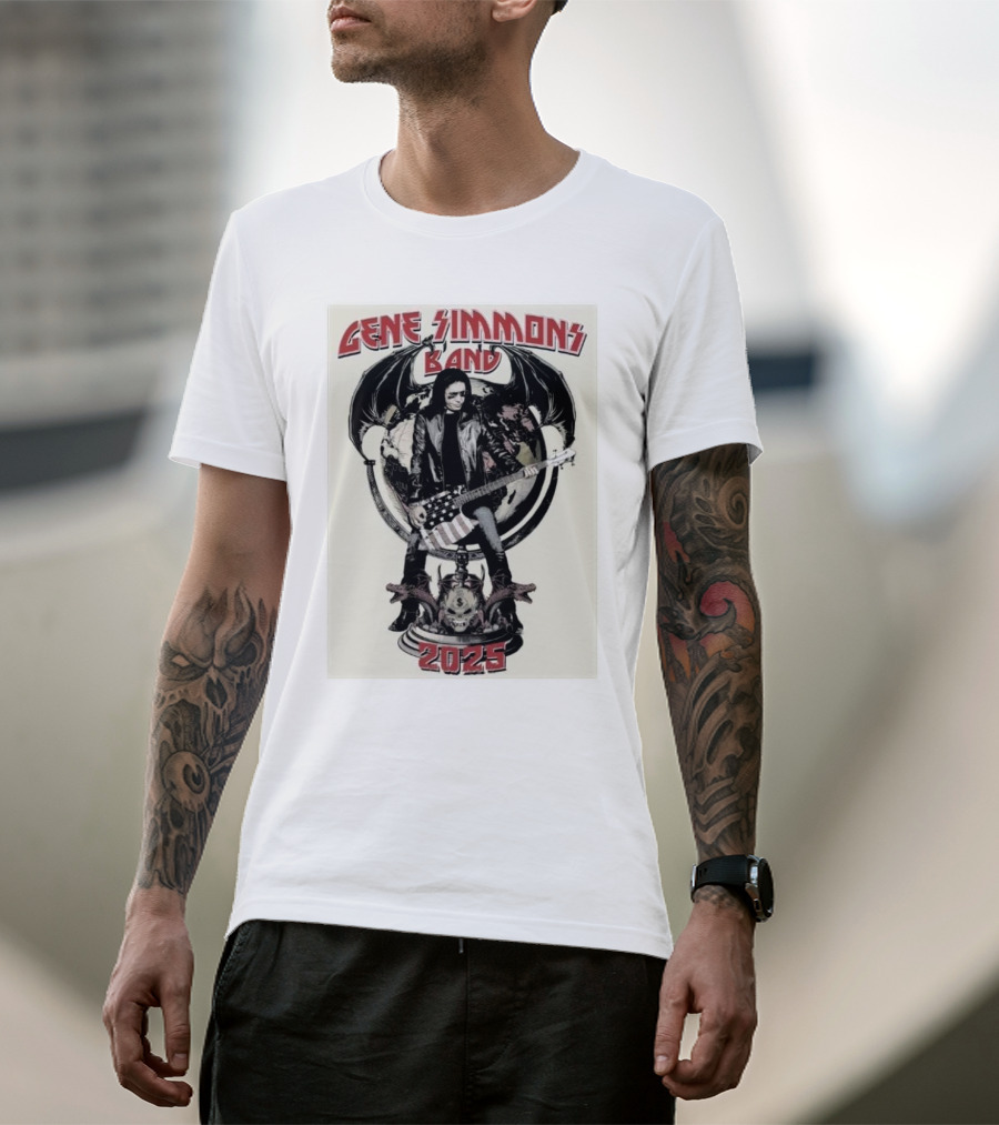 Gene Simmons Band 2025 Spring Shows Featuring Iconic Imagery T-Shirt