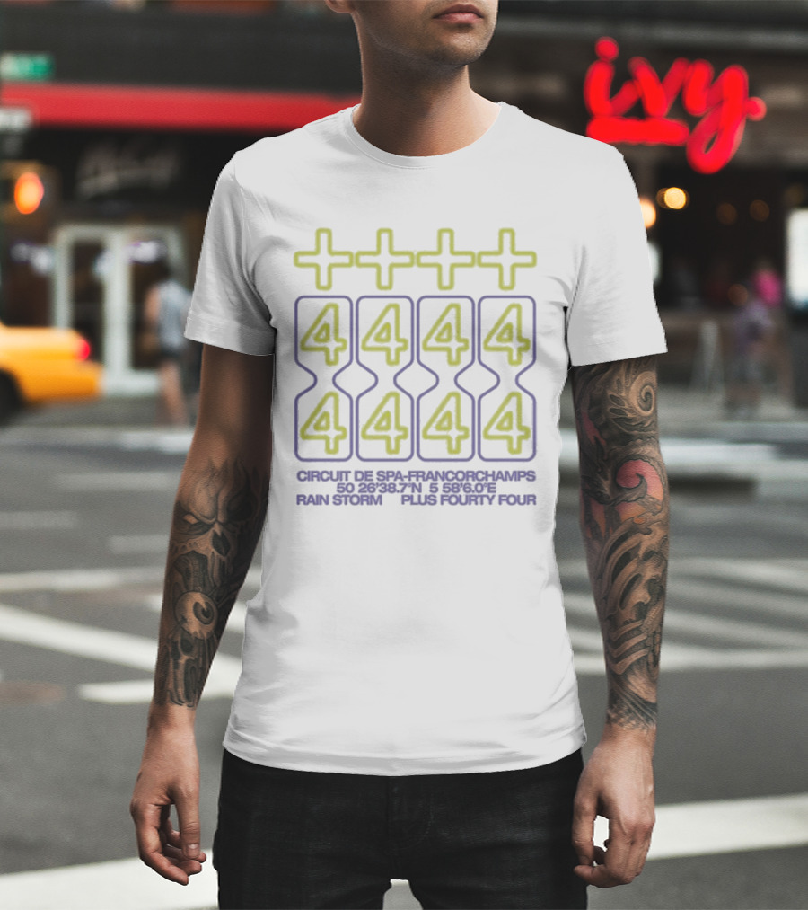 Plus Fourty Four Circuit De Spa-Francorchamps Rain Storm T-Shirt