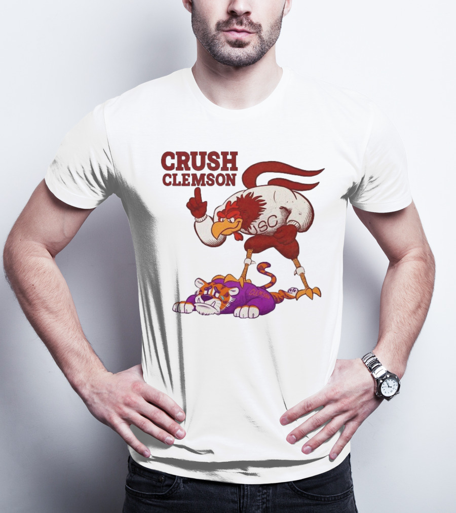 Crush Clemson USC Gamecocks Defeat Tigers Mascot T-Shirt