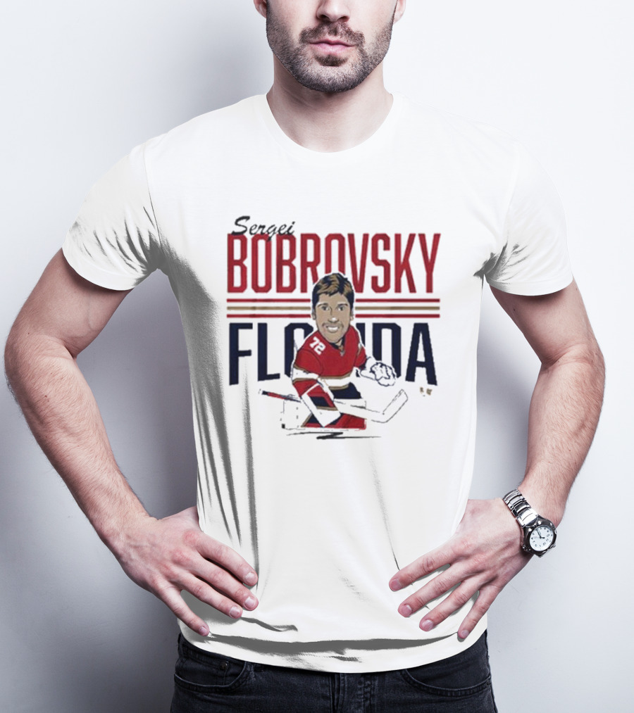 Sergei Bobrovsky Florida Hockey Caricature T-Shirt
