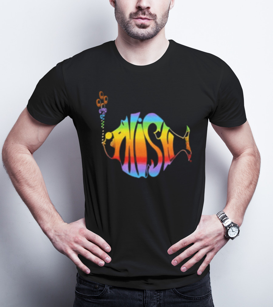 Phish Rainbow Lodgewood Fish Shaped T-Shirt