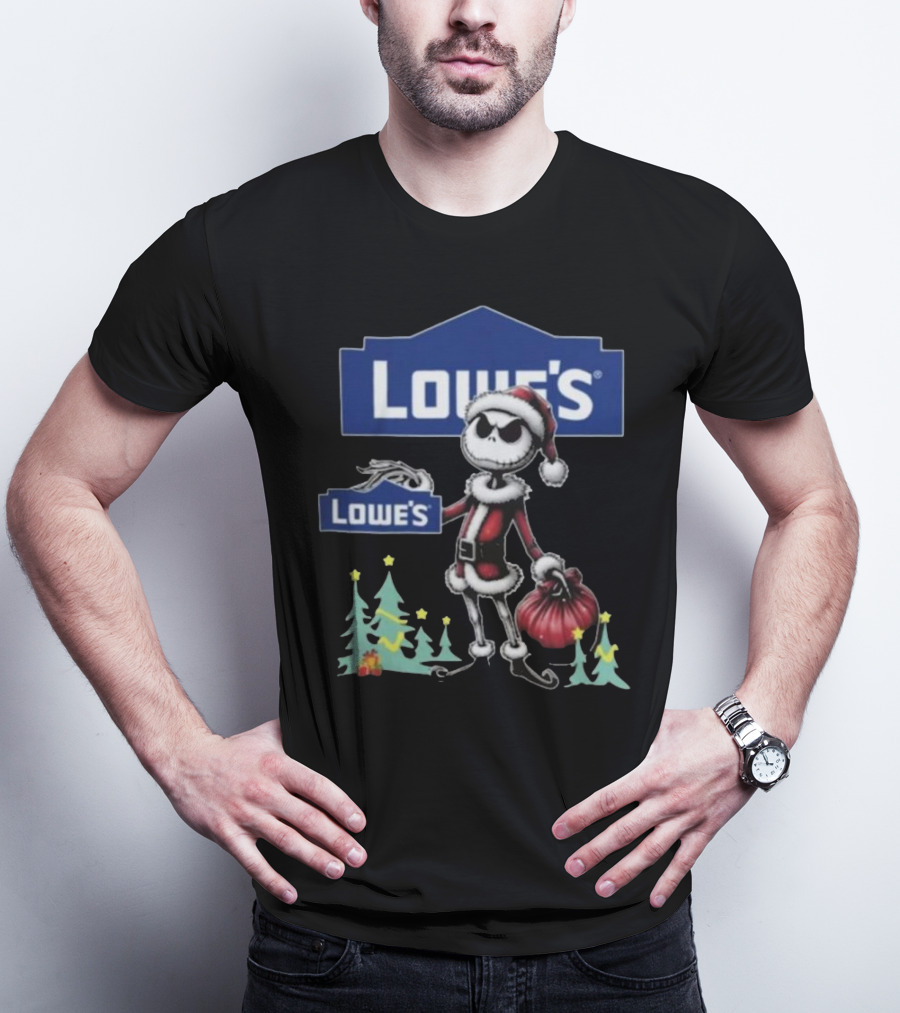 Lowe's Santa Jack Skellington Merry Christmas T-Shirt