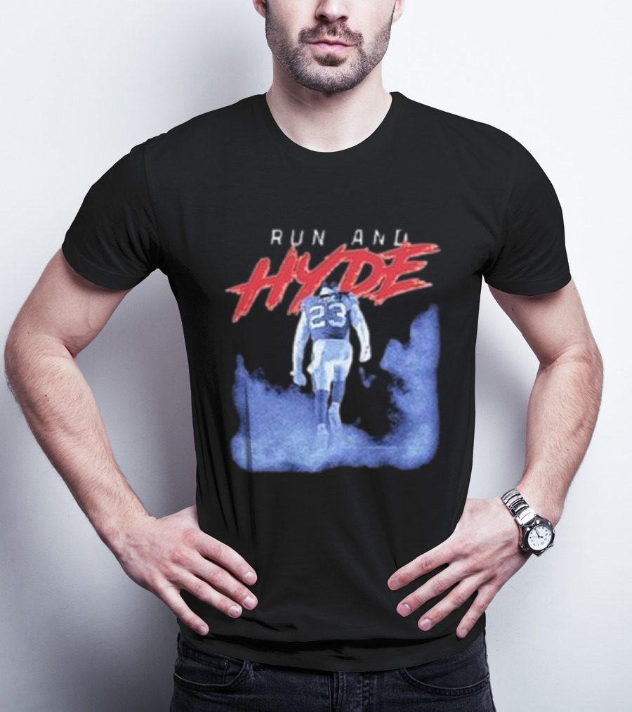 Run And Hyde Football 23 Blue Smoke Trail T-Shirt