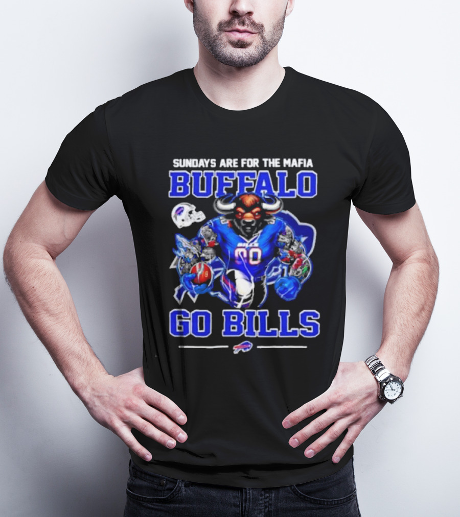 Sundays Are For The Mafia Buffalo Go Bills Mascot T-Shirt