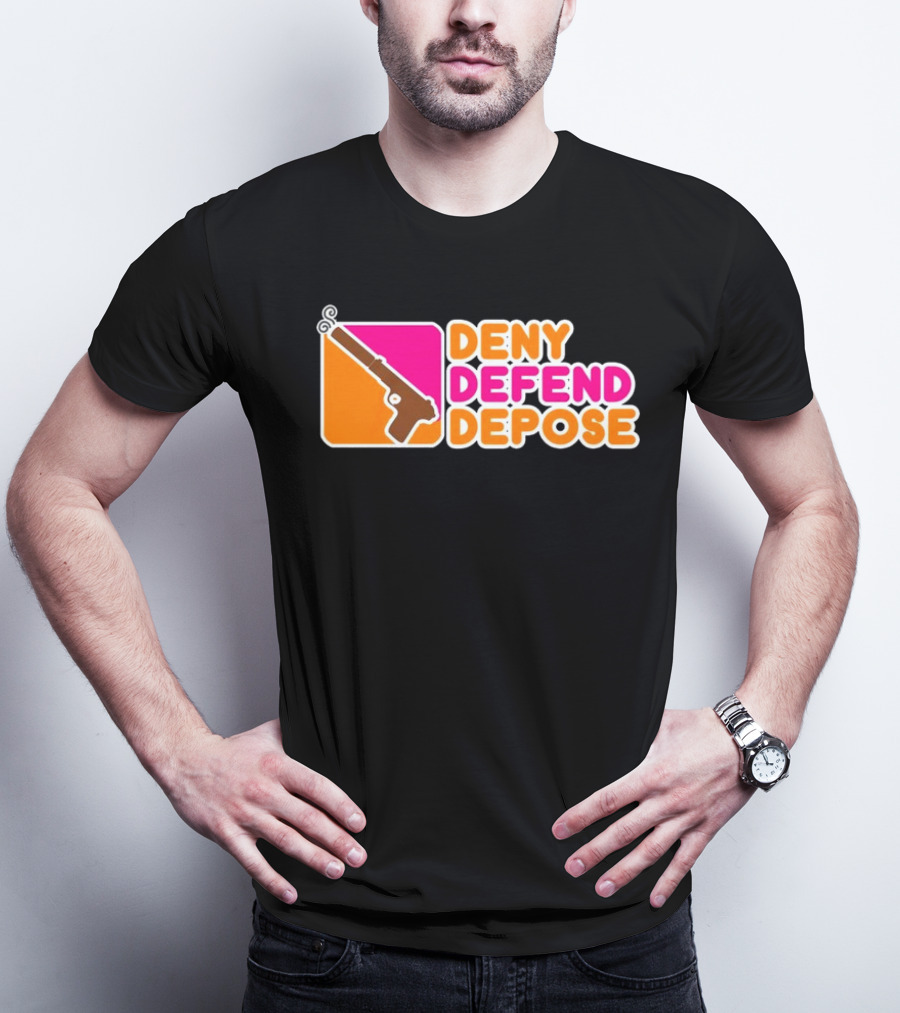 Deny Defend Depose Retro Gun T-Shirt