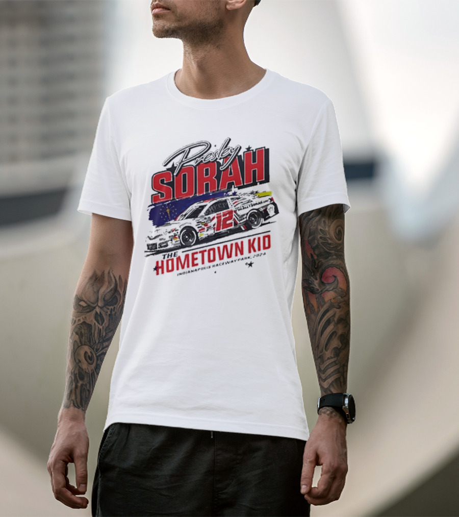 Presley Sorah The Hometown Kid Car 12 Indianapolis Raceway Park T-Shirt