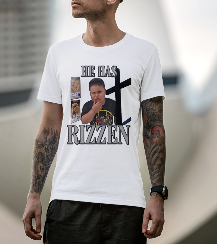 He Has Rizzen Rizzler Costco Guy With Spider-Man Shirt And Price Tags T-Shirt
