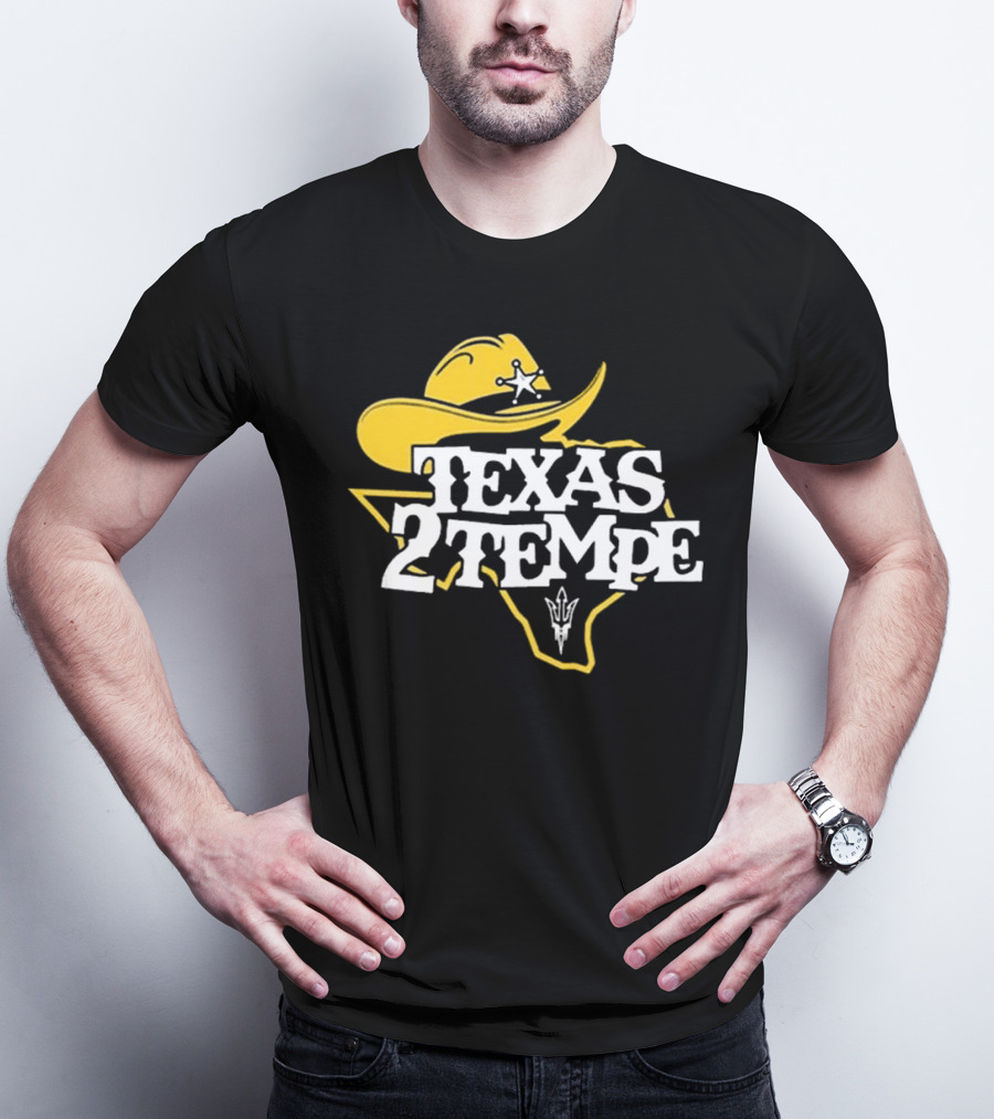 Kenny Dillingham Texas 2 Tempe Cowboy Hat State Outline Pitchfork T-Shirt