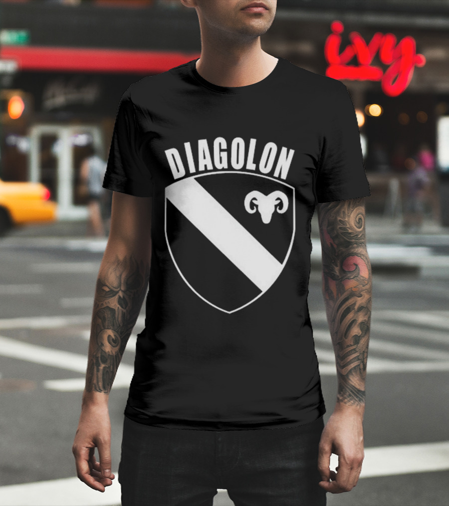 DIAGOLON Shield Emblem With Ram Head T-Shirt