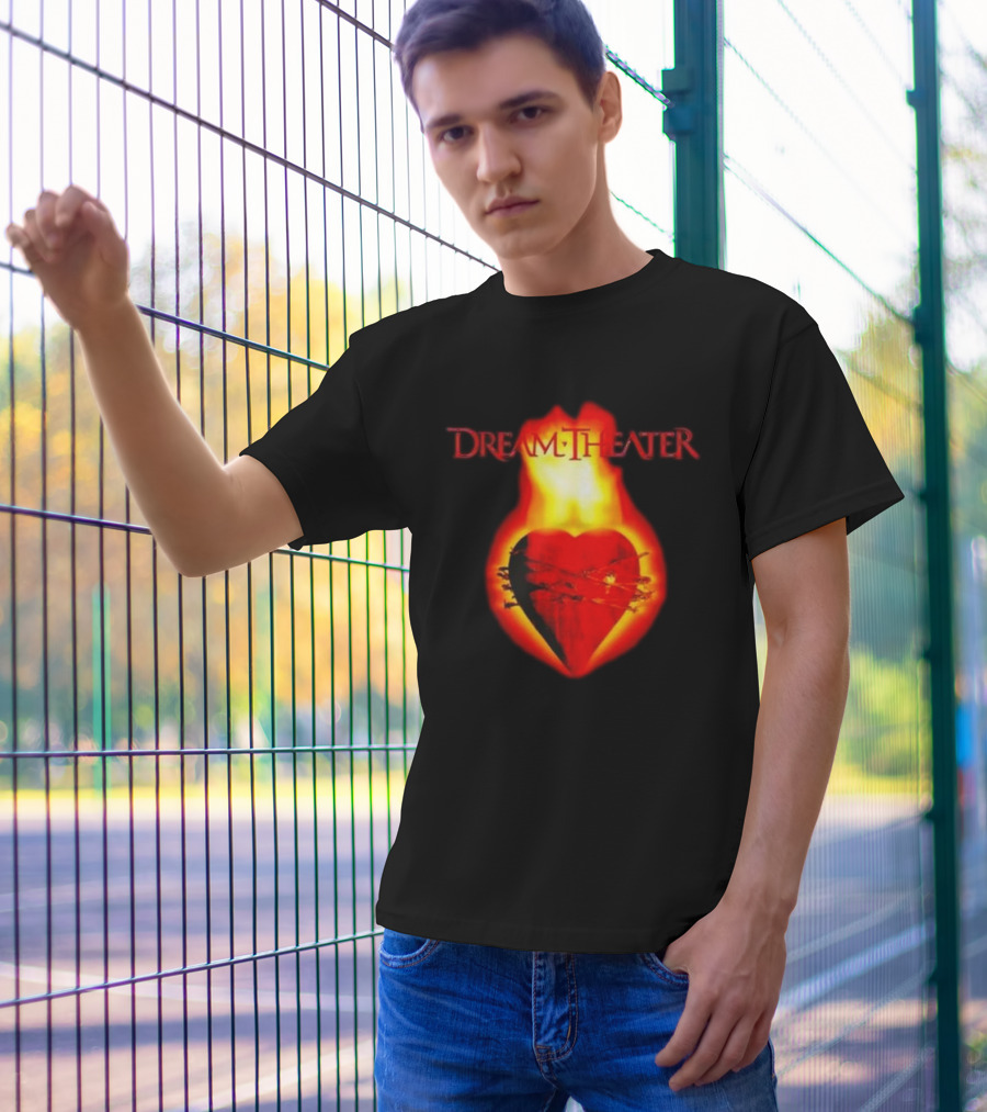 Dream Theater Burning Heart Visual Revolver Winter T-Shirt