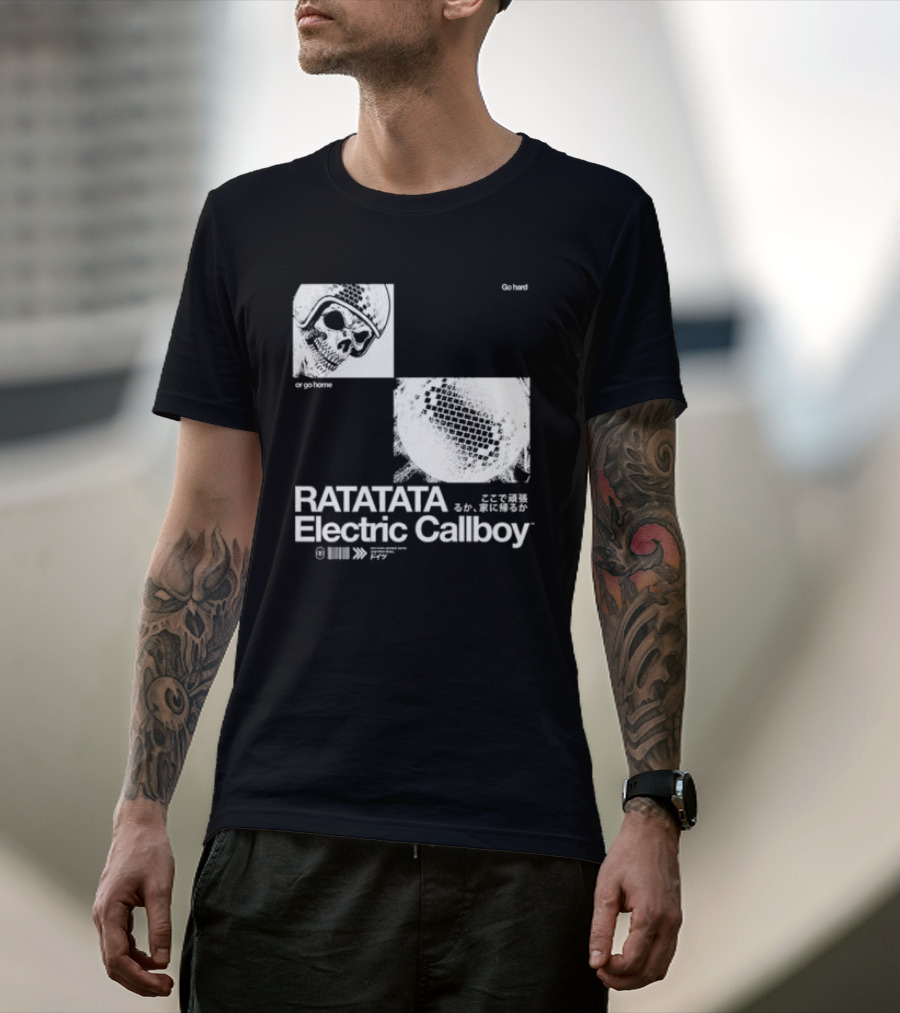 Electric Callboy Ratatata Skull Disco Go Hard Or Go Home T-Shirt