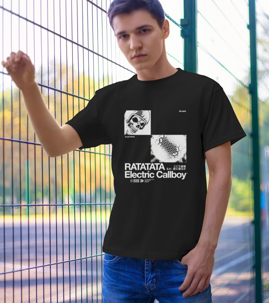 Electric Callboy Ratatata Skull Disco Go Hard Or Go Home T-Shirt