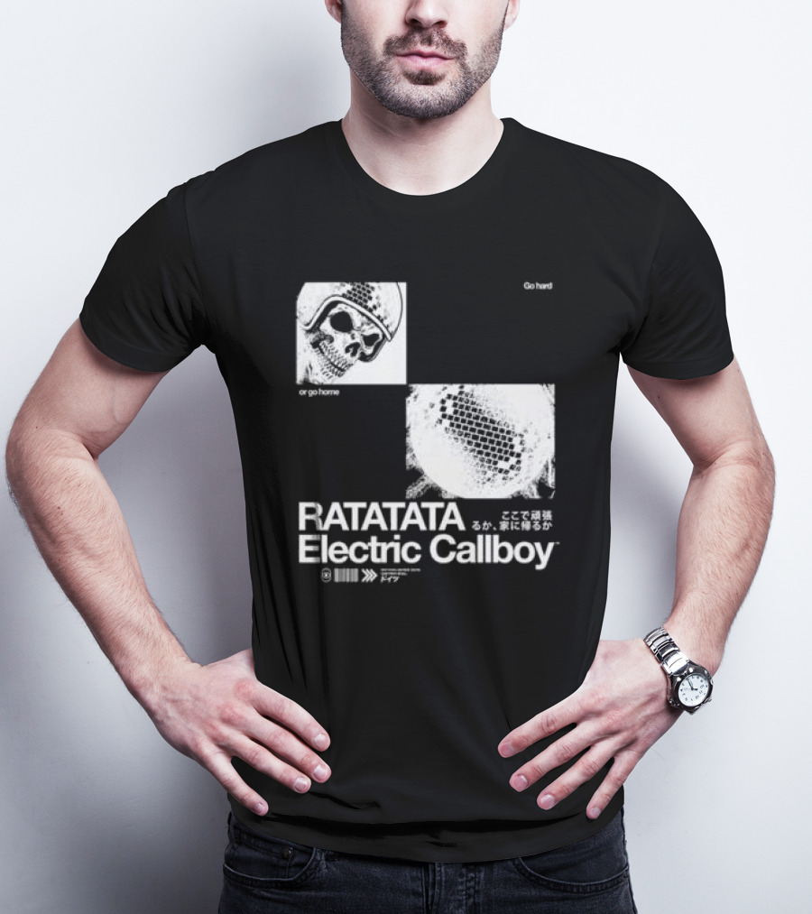 Electric Callboy Ratatata Skull Disco Go Hard Or Go Home T-Shirt