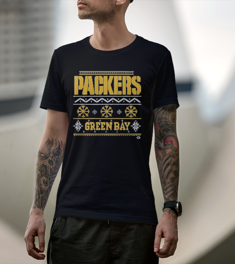 Packers Green Bay Holiday Ugly Christmas T-Shirt