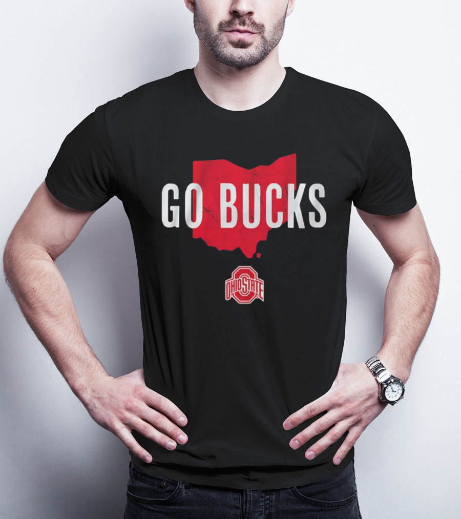 Ohio State Go Bucks Red Map T-Shirt