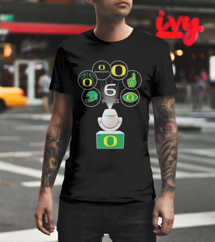 Oregon Ducks LED Mini Spotlight Projector Night Light With 6 Interchangeable T-Shirt