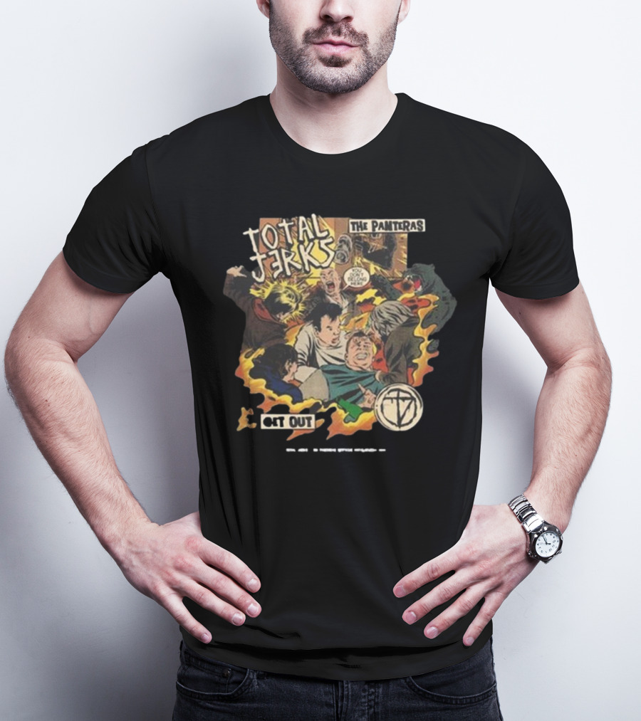 Total Jerks The Panteras Get Out Explosive Comic Style Showdown T-Shirt