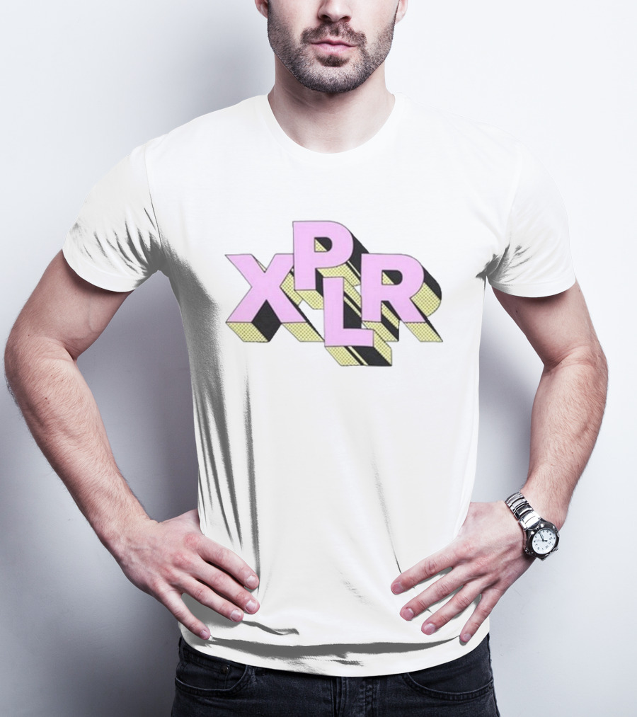 Sam And Colby XPLR Block Pink Yellow Stripe T-Shirt