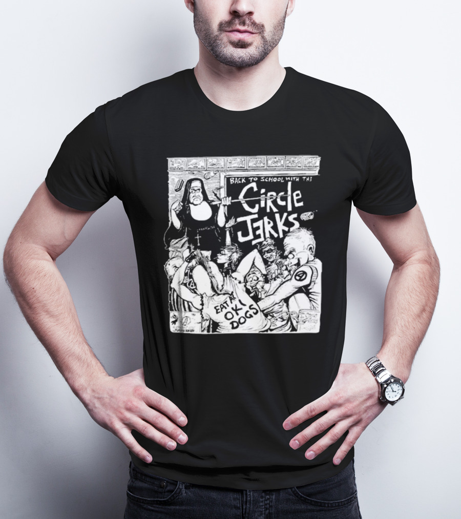 Back To School With The Circle Jerks Eat At OK Dogs T-Shirt