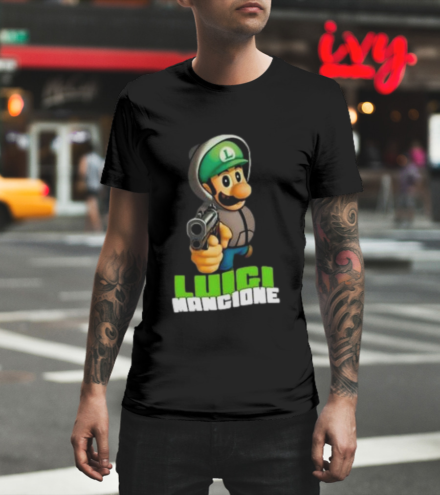 Luigi Mangione Super Mario Free T-Shirt