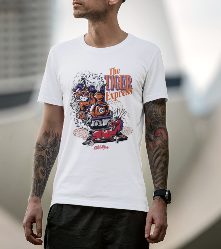 Clemson Tigers The Tiger Express Old Row Steam Train T-Shirt