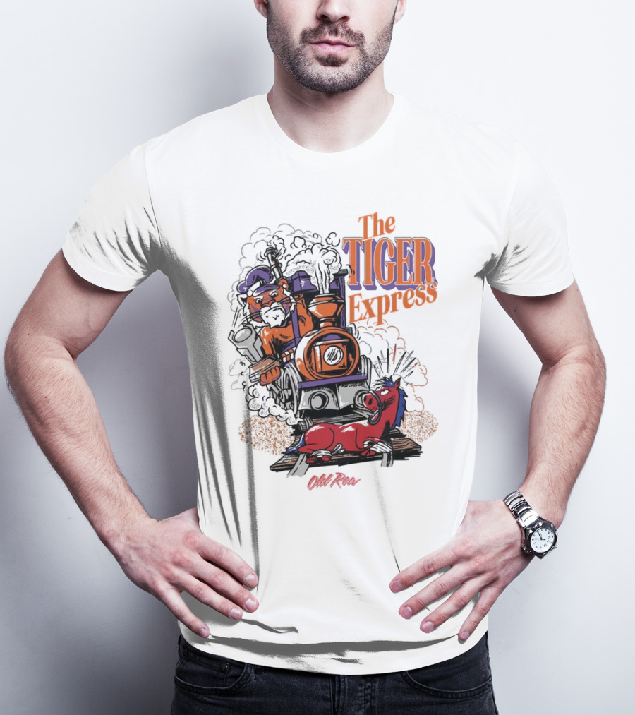 Clemson Tigers The Tiger Express Old Row Steam Train T-Shirt