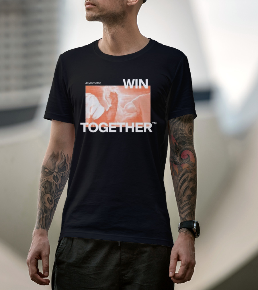 Asymmetric Win Together Iconic Handshake Unity T-Shirt