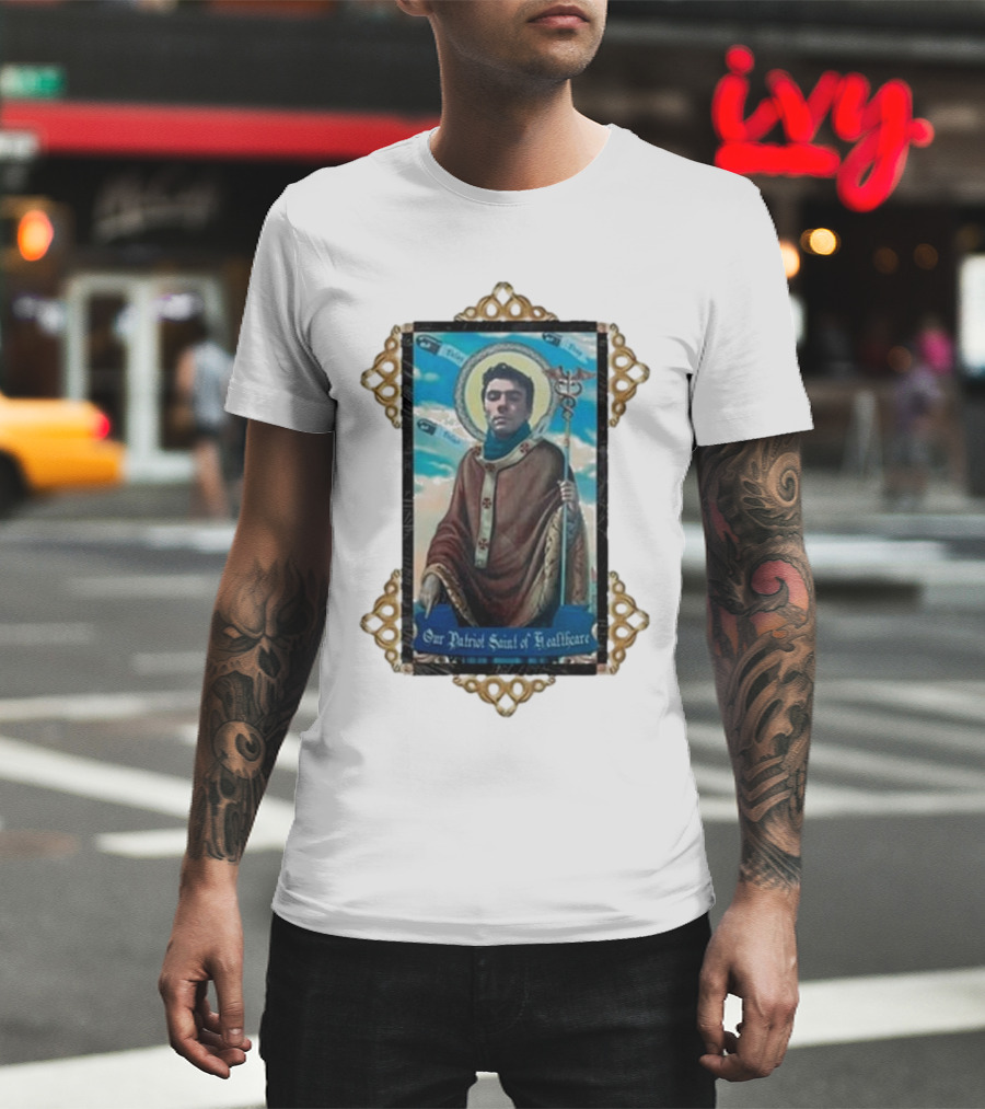Toy De Jour Luigi Mangione Our Patriot Saint Of Healthcare Framed Image T-Shirt