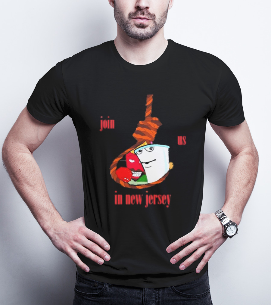 Join Us In New Jersey Mischa Aqua Teen Hunger Force Characters Rope T-Shirt