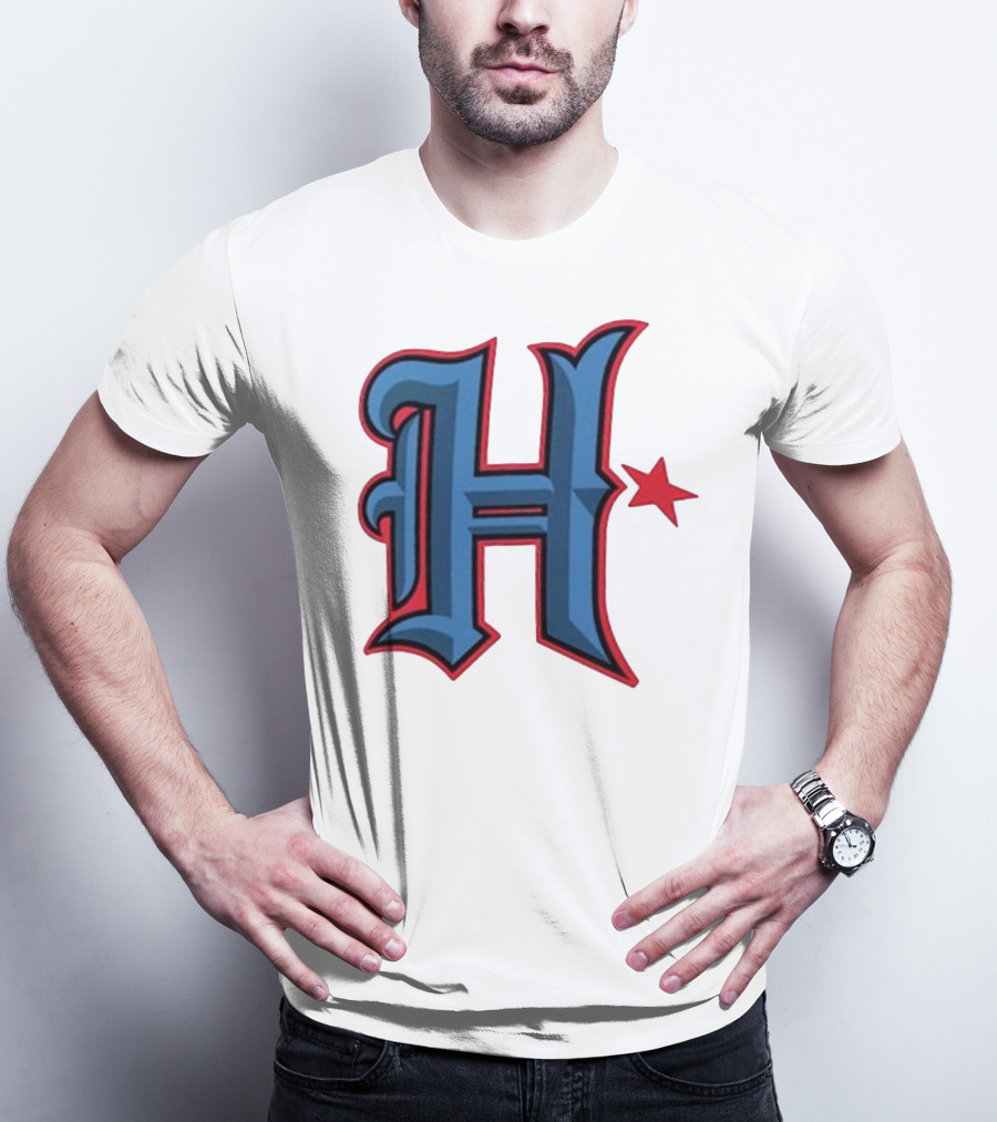 Houston Texans H Logo With Red Star T-Shirt
