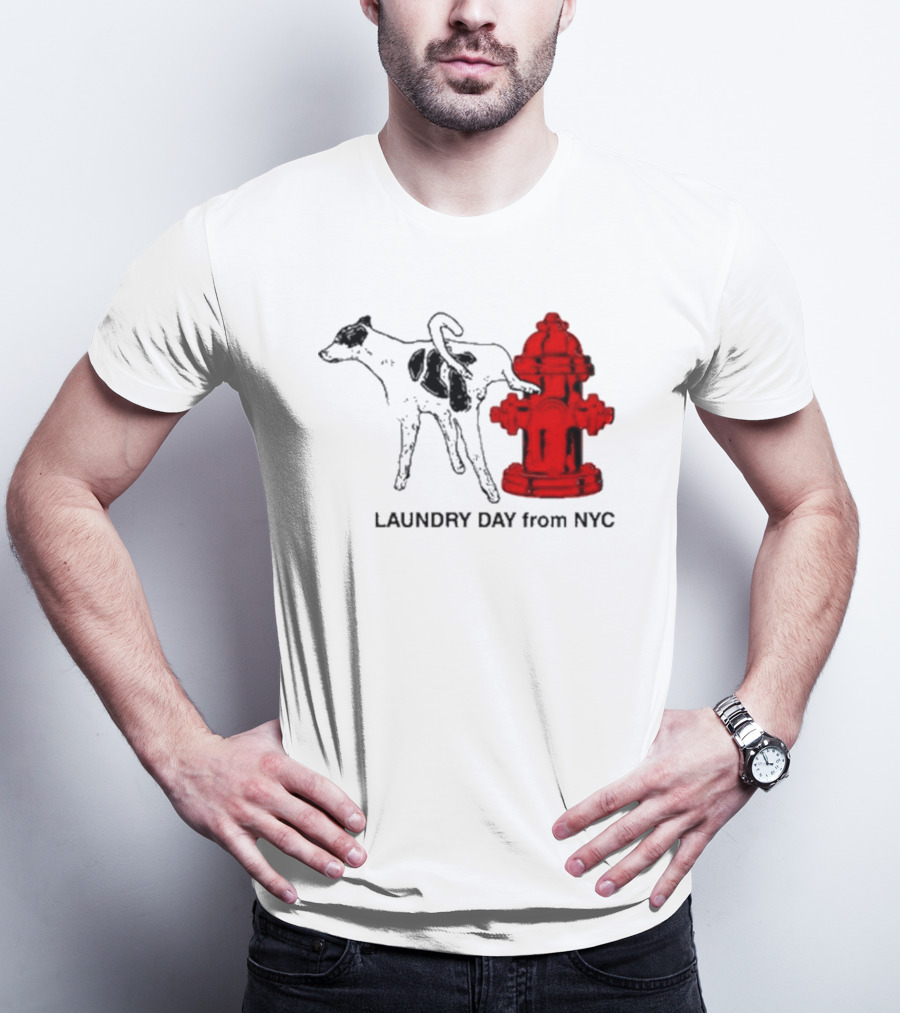 Laundry Day From NYC Fire Hydrant Cow T-Shirt