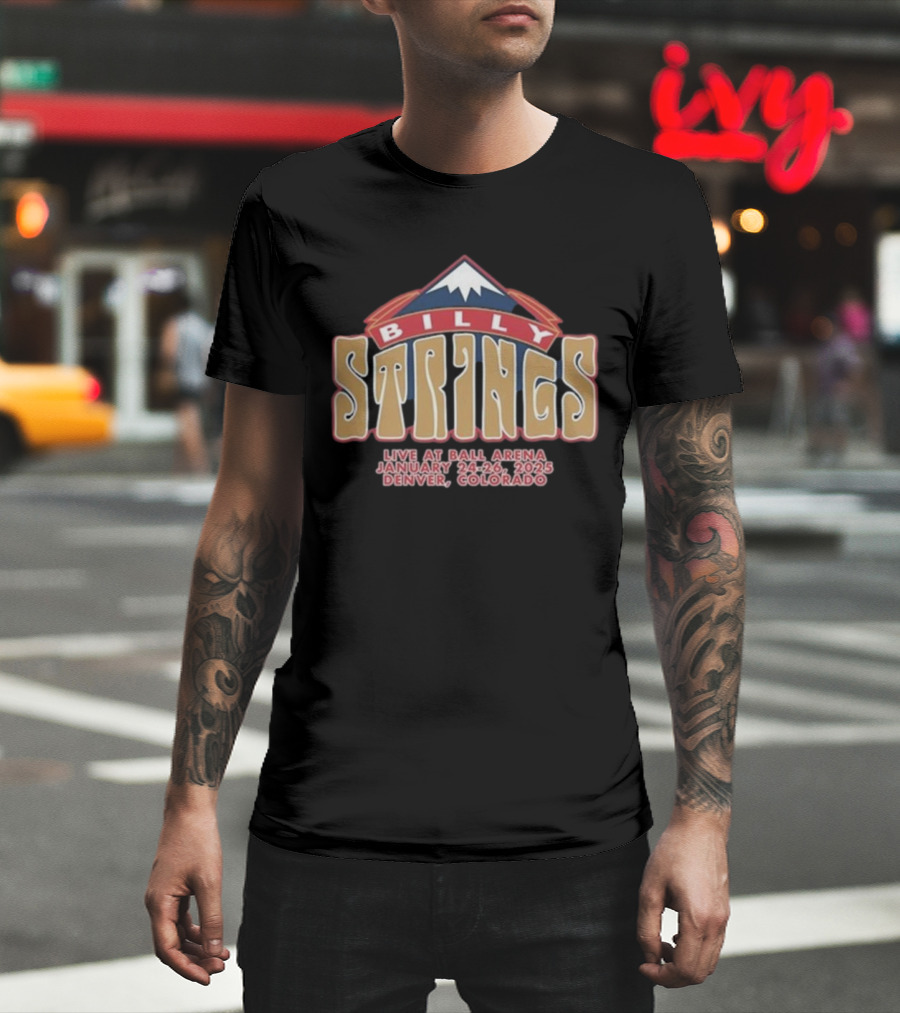 Billy Strings Live At Ball Arena Denver Colorado January 24-26 2025 T-Shirt