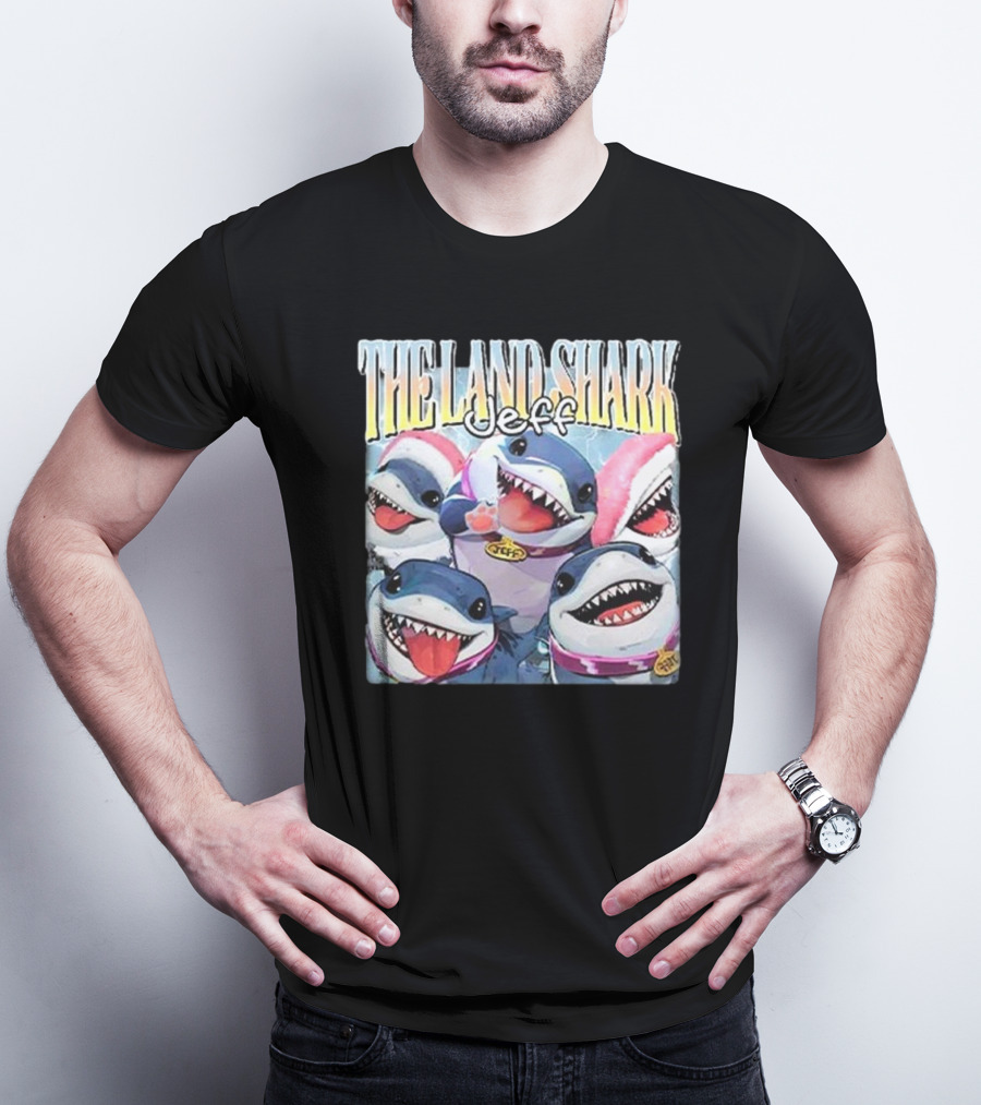 Jeff The Land Shark Smiling Cartoon Characters T-Shirt