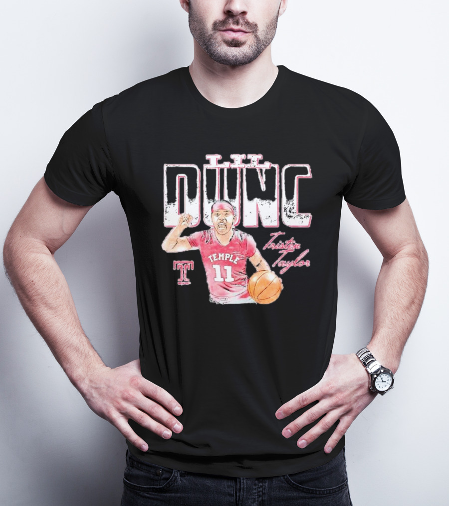 Lil Dunc Tristen Taylor Basketball Temple Owls Player T-Shirt