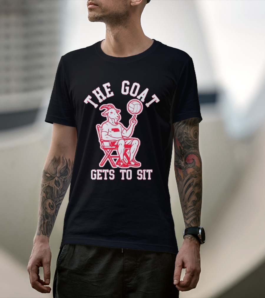 The Goat Gets To Sit Spinning Volleyball T-Shirt