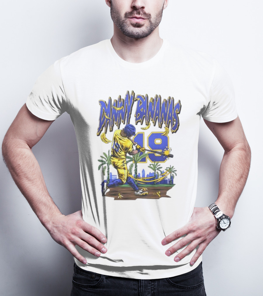Danny Bananas 19 Savannah Bananas Baseball Cartoon T-Shirt
