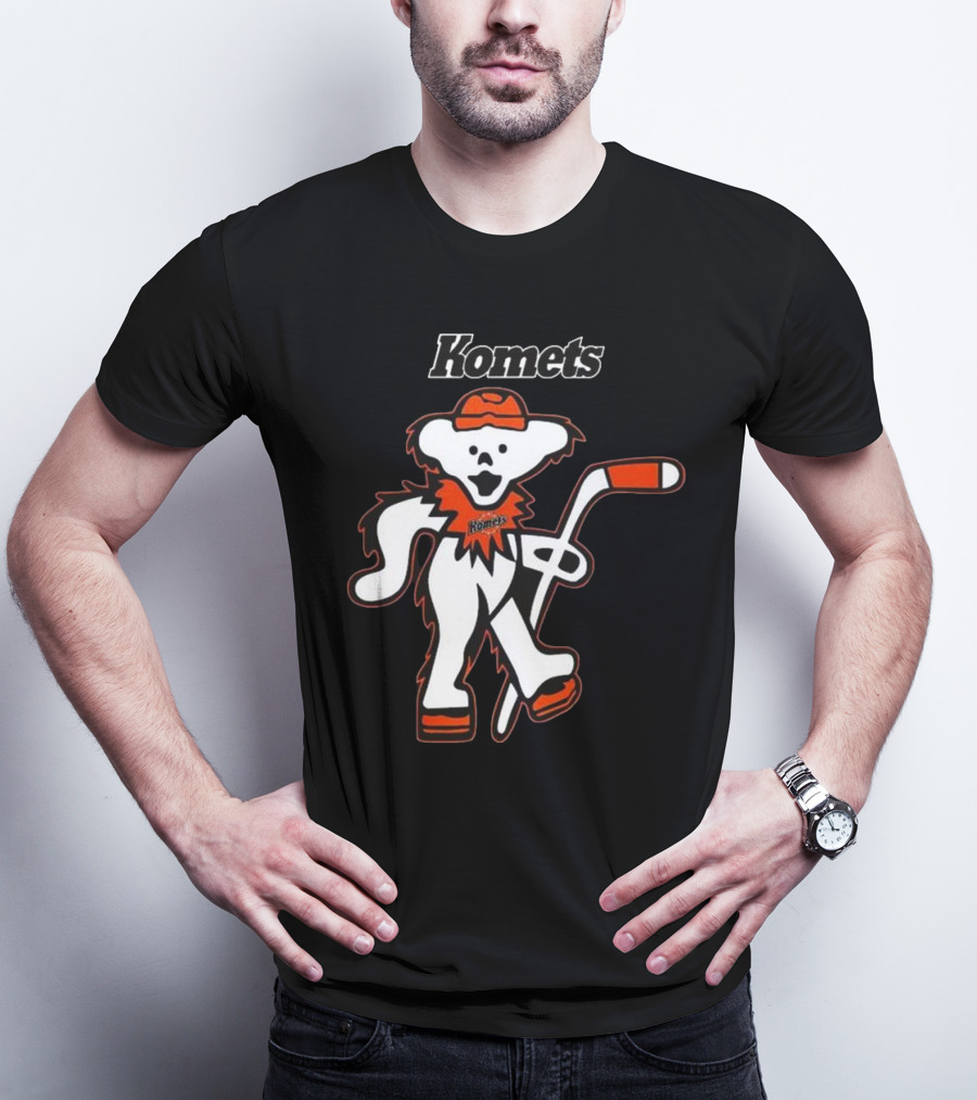 Komets Grateful Dead Hockey Bear Fan Night T-Shirt