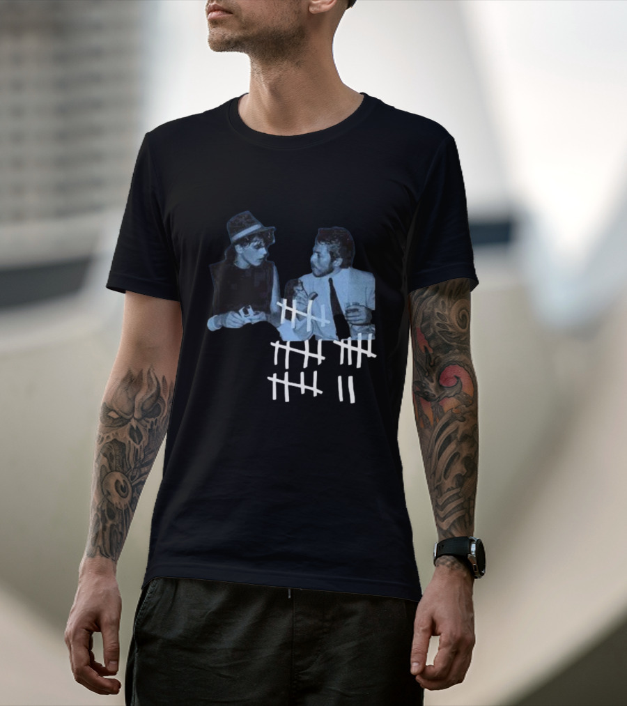 John Taylor X Robert Palmer Power Station Photo Counting Marks T-Shirt