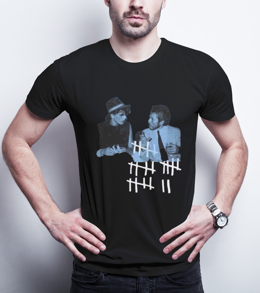 John Taylor X Robert Palmer Power Station Photo Counting Marks T-Shirt