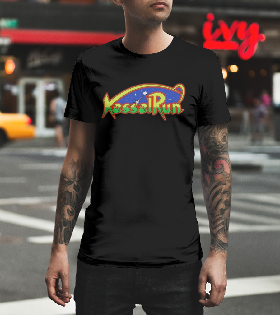Kessel Run Galaga Mashup Retro Space Adventure T-Shirt