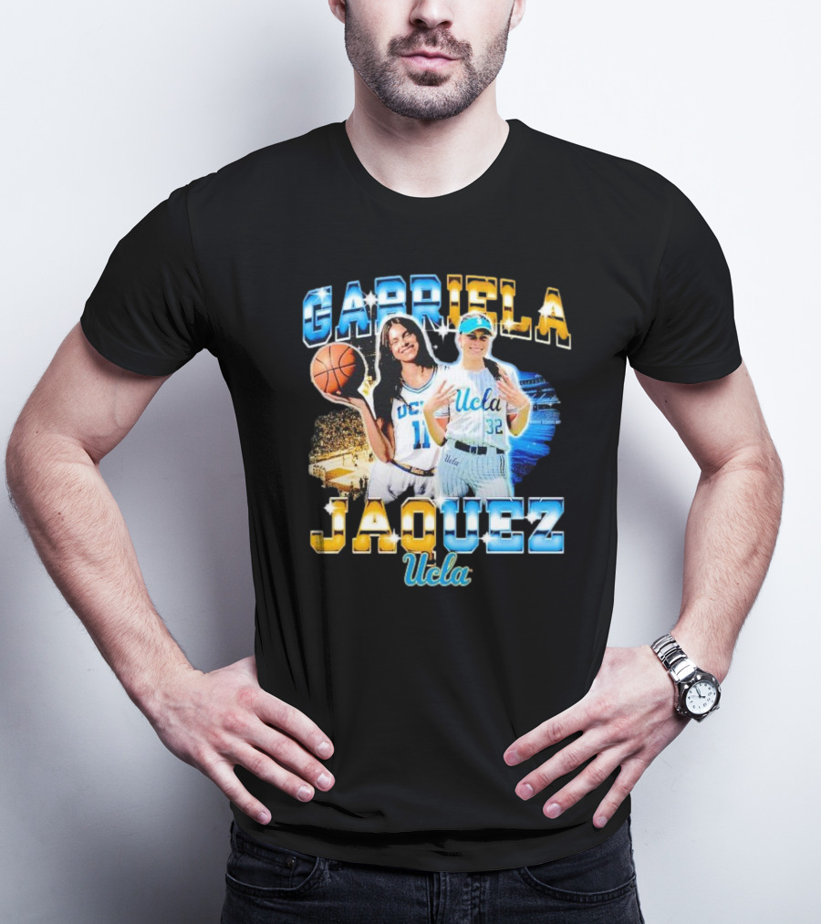 Gabriela Jaquez UCLA Bruins 10 32 Vintage Basketball Dual Image T-Shirt