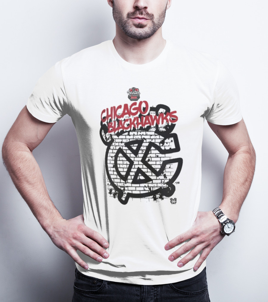 Chicago Blackhawks 2025 NHL Winter Classic Brick Wall T-Shirt